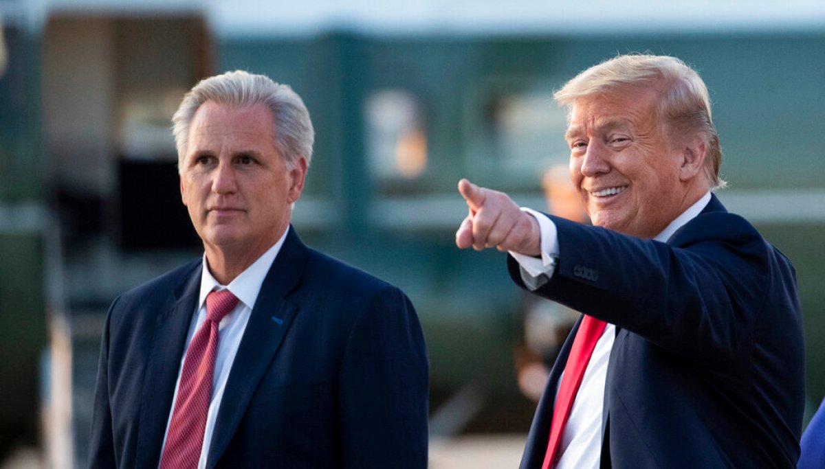 McCarthy compares roller-coaster relationship with Trump to marriage ...