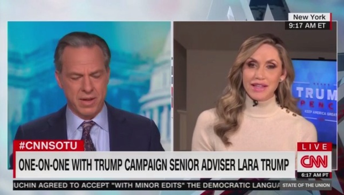 'You have no standing': Jake Tapper scolds Lara Trump for 'cognitive ...
