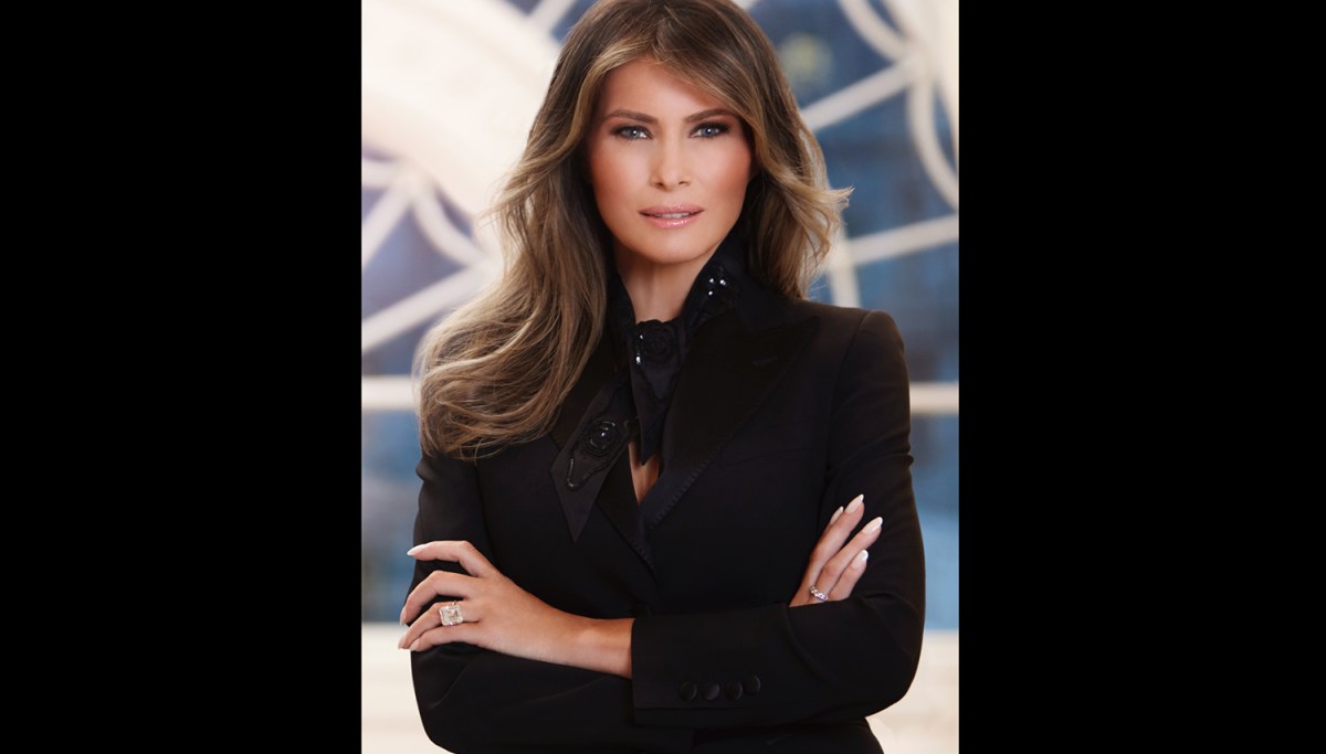White House releases official Melania Trump portrait