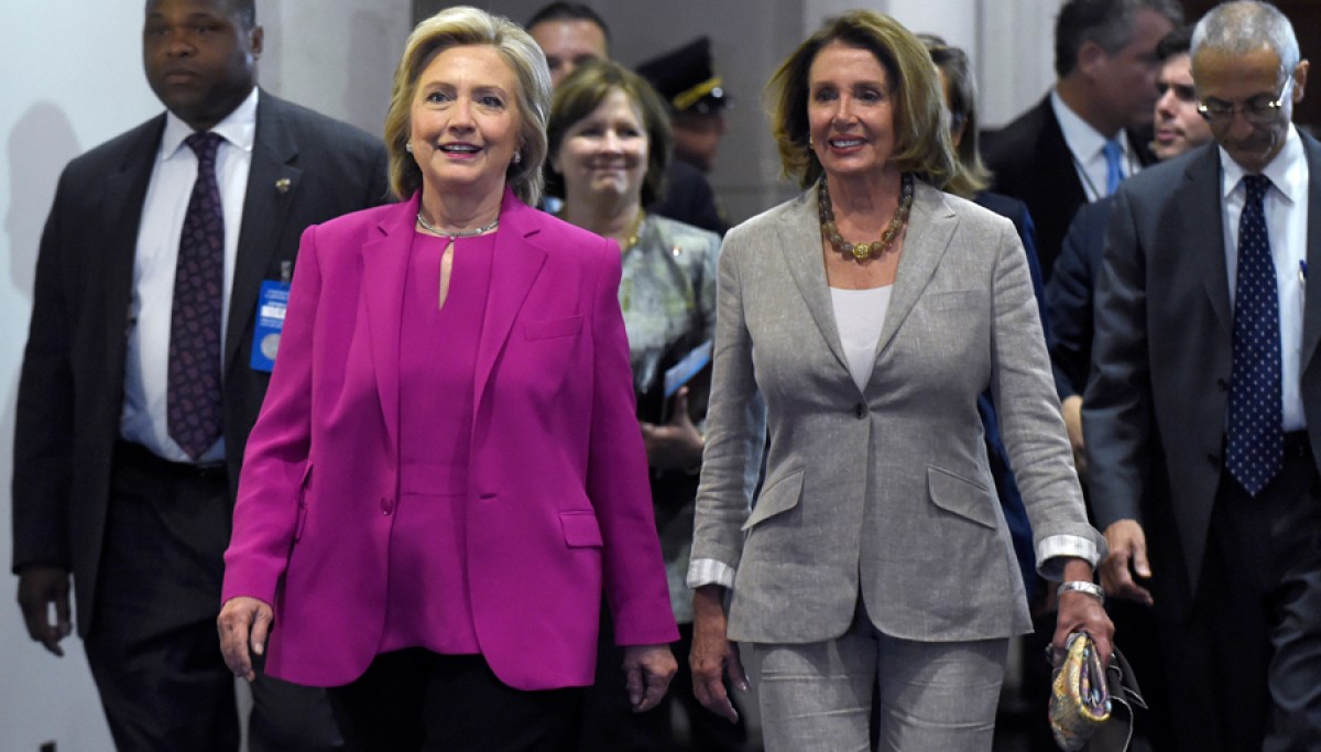 WATCH LIVE: Former House Speaker Nancy Pelosi and Hillary Clinton speak ...