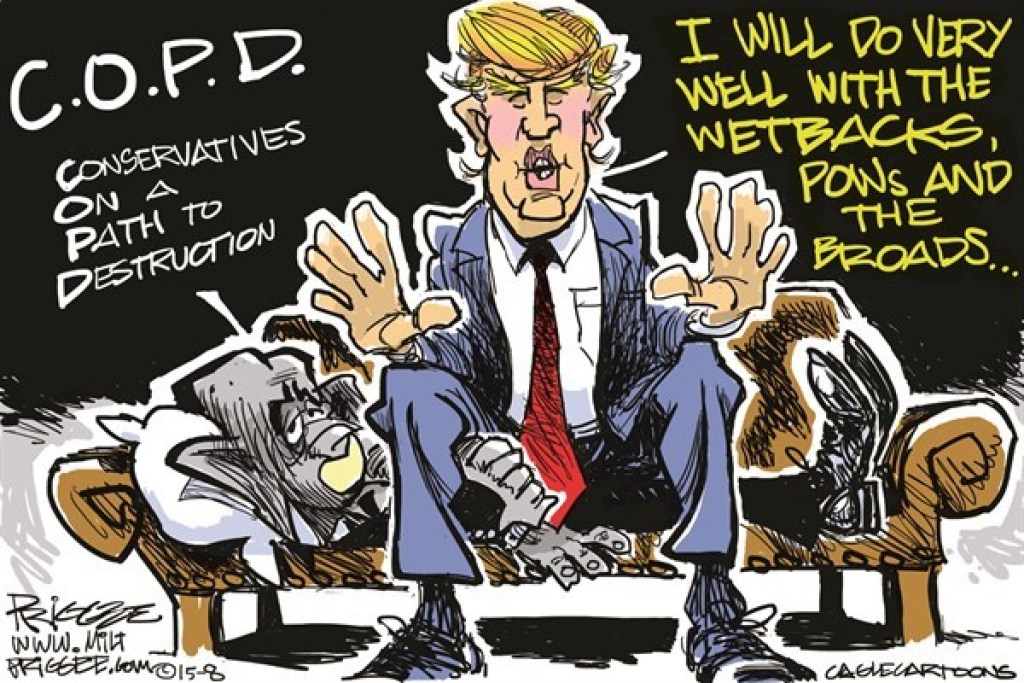 Editorial cartoon: Conservatives on a path to destruction