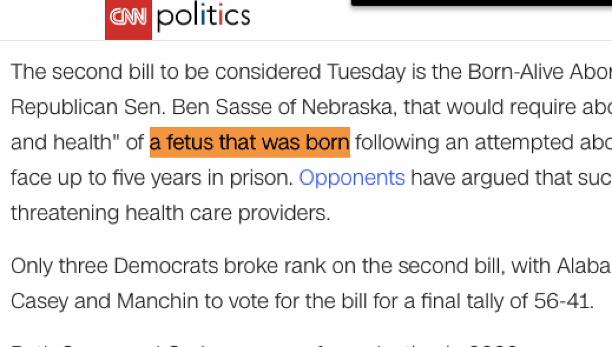 The awful coverage of this born-alive bill shows the media’s strongest bias