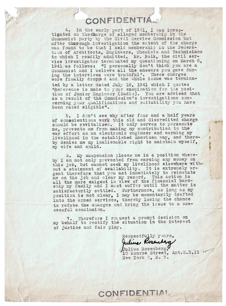 Infamous 1940s spy Rosenberg claimed ‘loyalty, patriotism’ to America ...