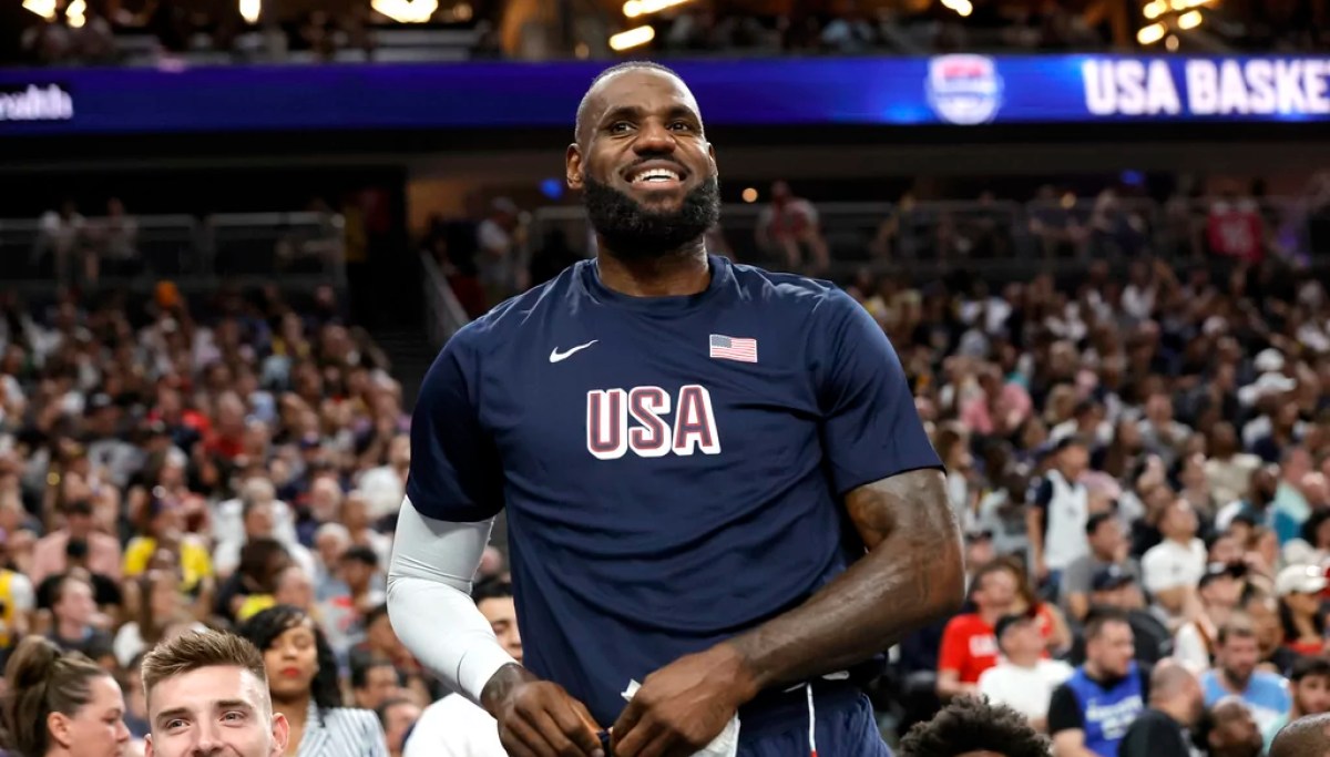 The 'King' bears the flag