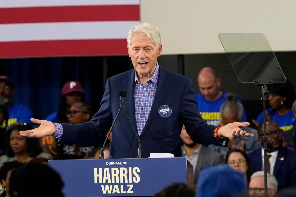 ‘Comeback kid’ Bill Clinton stumps for ‘underdog’ Harris in North ...