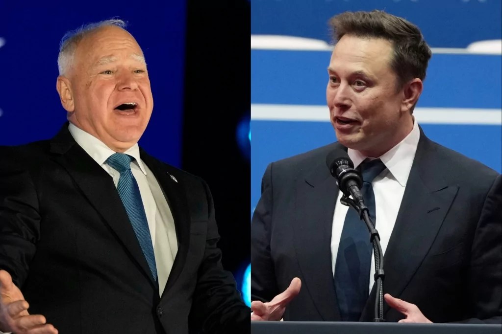 Elon Musk threatens to sue Tim Walz for alleging billionaire did Nazi ...