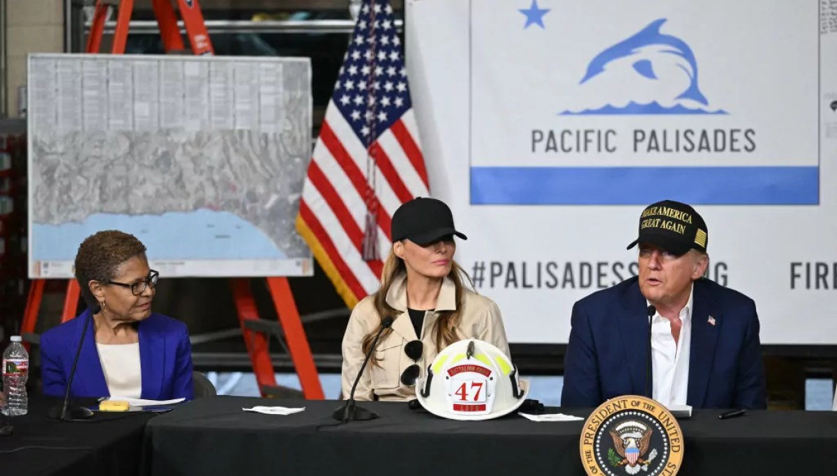 Trump brings the heat at roundtable on California fire aid