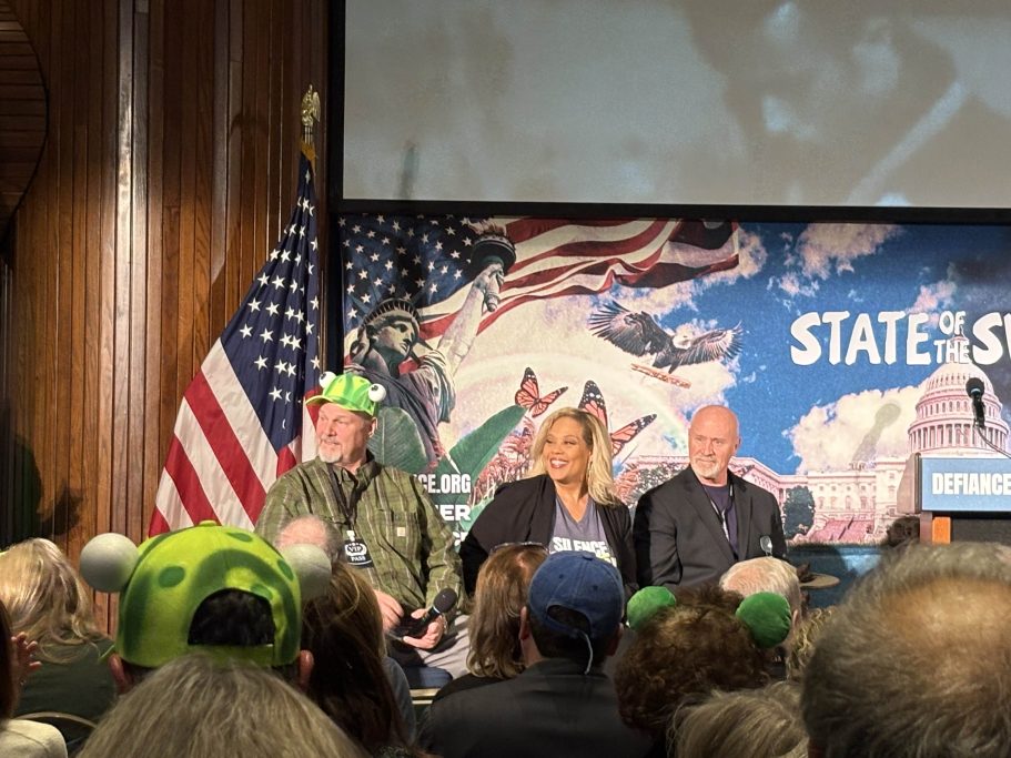 Robert De Niro joins Democrats to protest Trump at 'State of the Swamp'